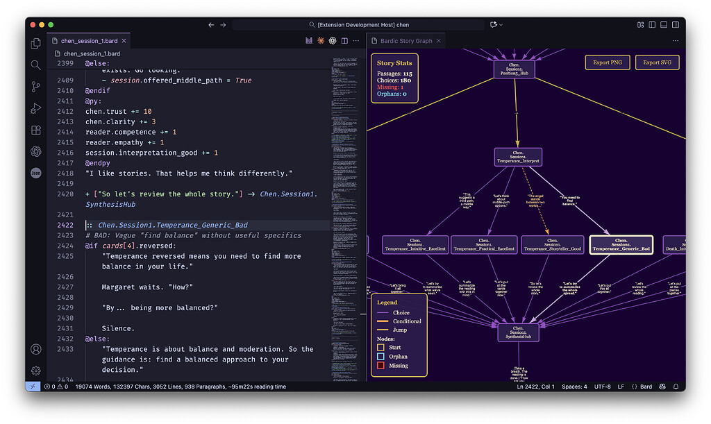 Bardic: a Python-first Interactive Fiction engine for complex game ...