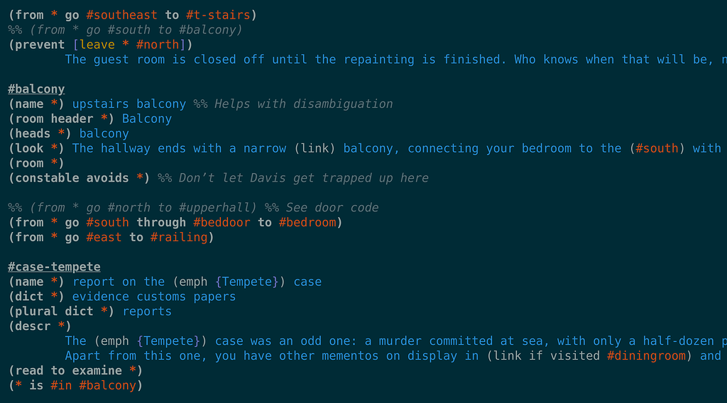 Dialog syntax highlighting - Dialog - The Interactive Fiction Community Forum
