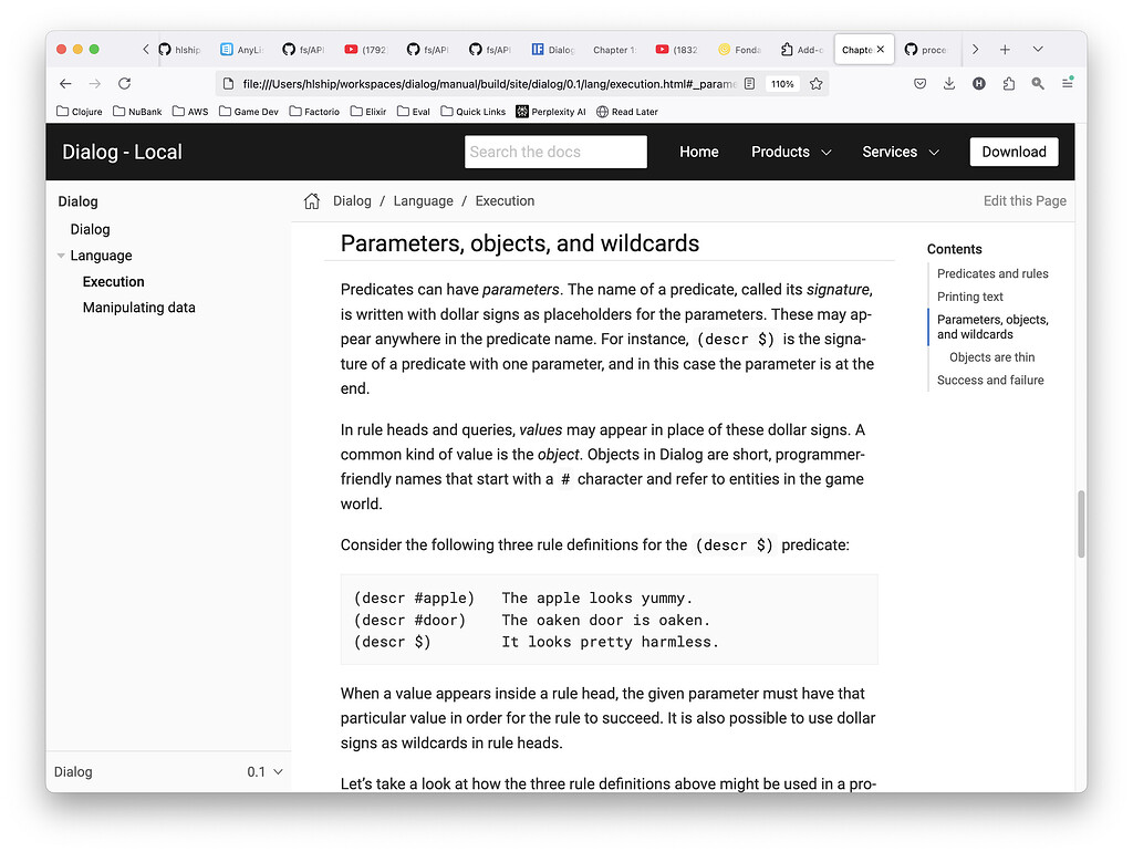 Dialog Manual using Antora - Dialog - The Interactive Fiction Community Forum