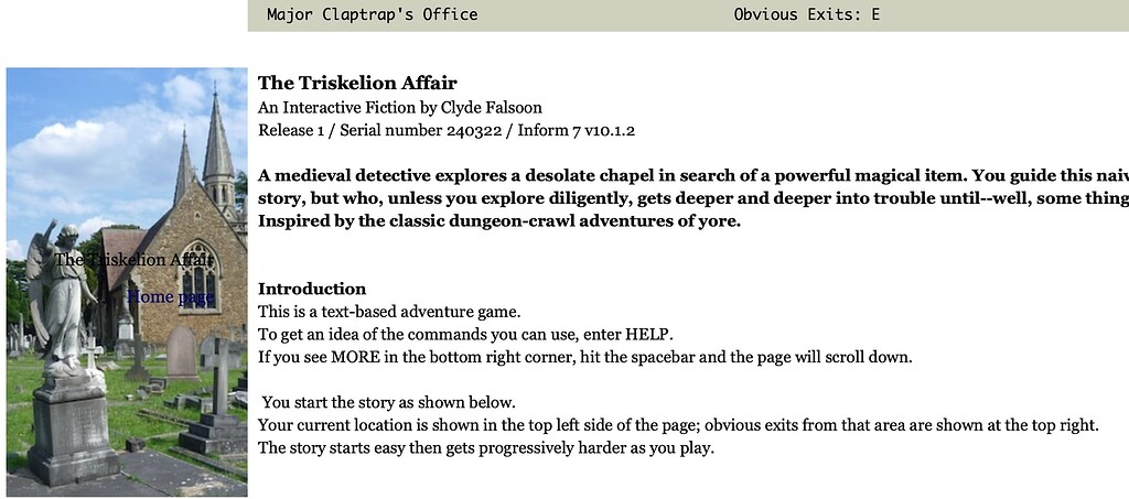 Releasing with Cover Art: Text Overwrite - Inform 7 - The Interactive ...