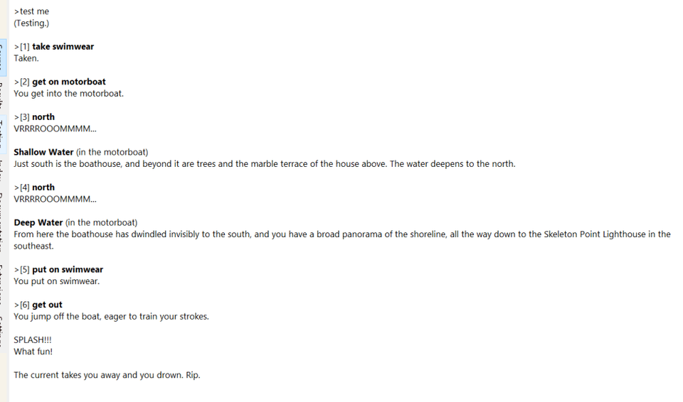 Goofy fiddling around with Inform - Inform 7 - The Interactive Fiction ...