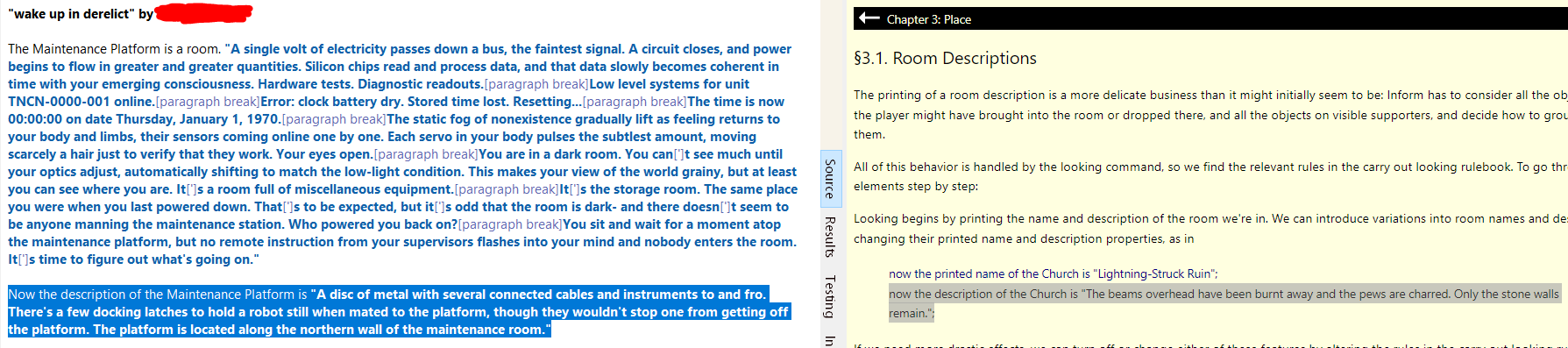 Need help with changing a room description - Inform 7 - The Interactive ...