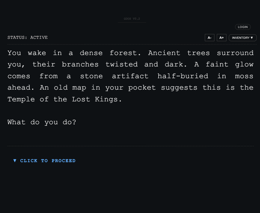 GoDungeon - a web engine to create and read digital interactive story ...