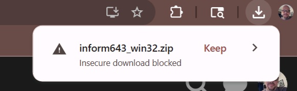 Inform 6.43 - Win 11 - Download - Virus Detected - Inform 6 - The ...